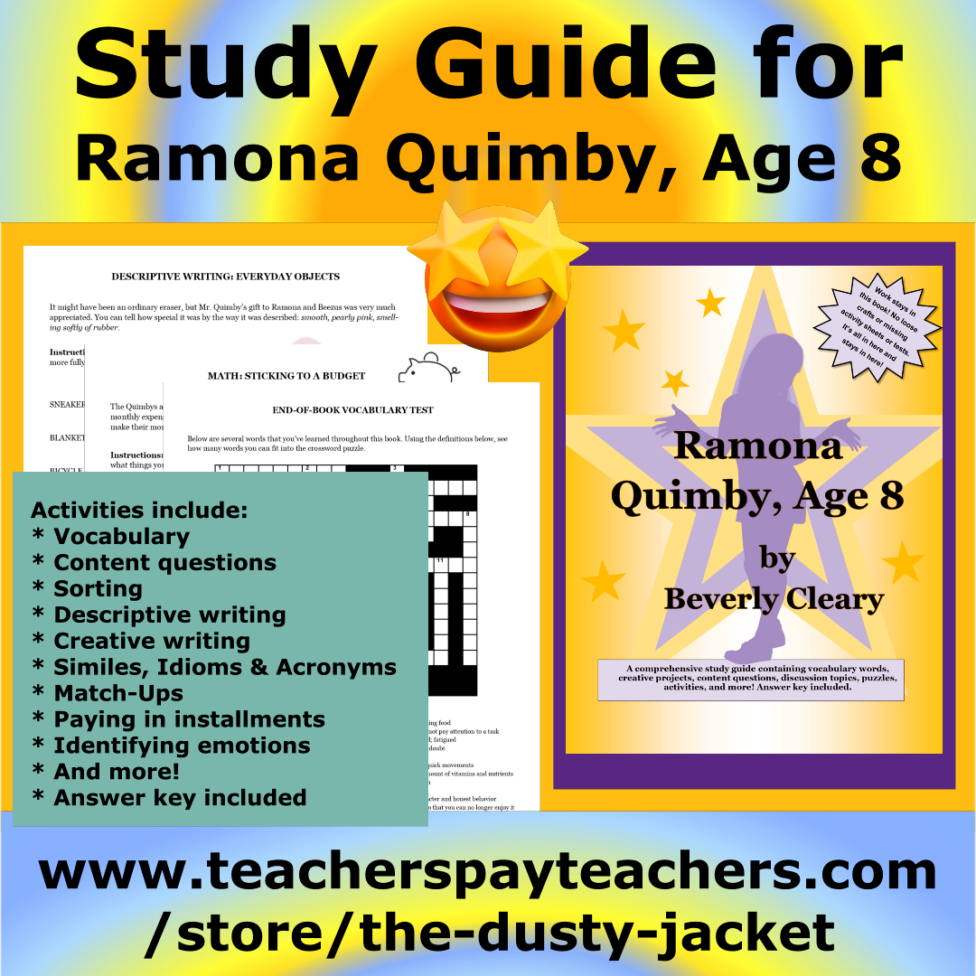 Study Guide: Ramona Quimby, Age 8 by Beverly Cleary – The Dusty Jacket