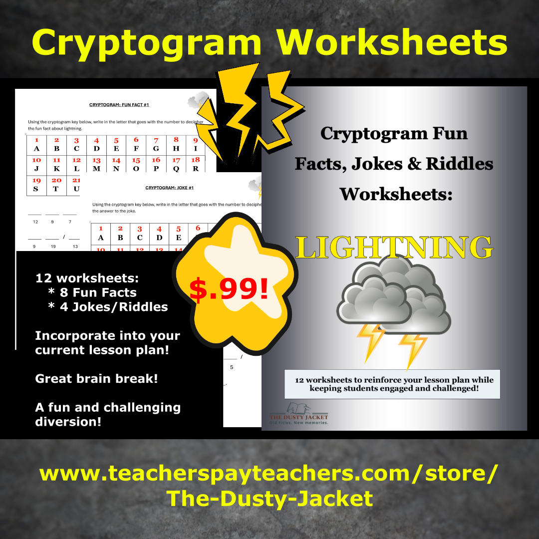 Cryptogram Worksheets: Lightning – The Dusty Jacket