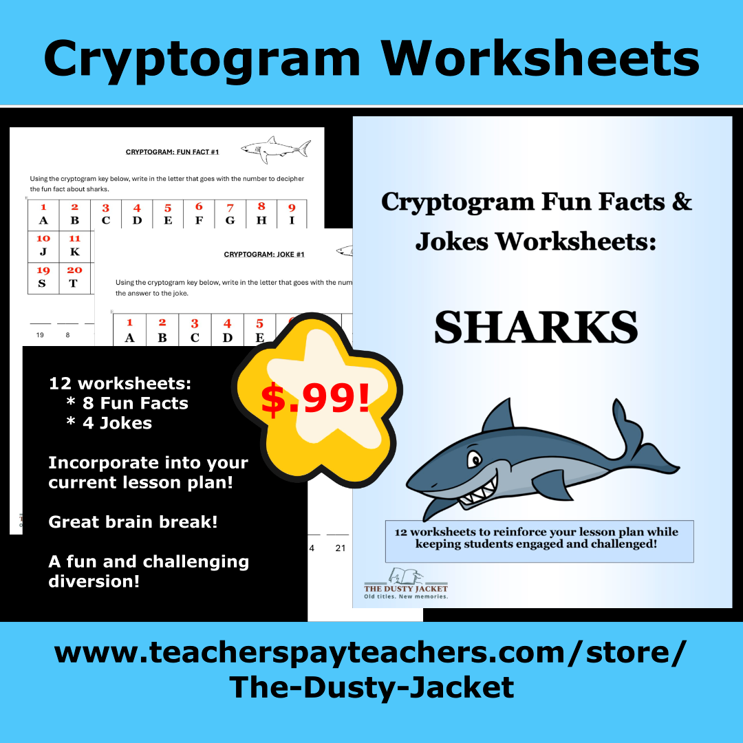 Cryptogram Worksheets: Sharks – The Dusty Jacket