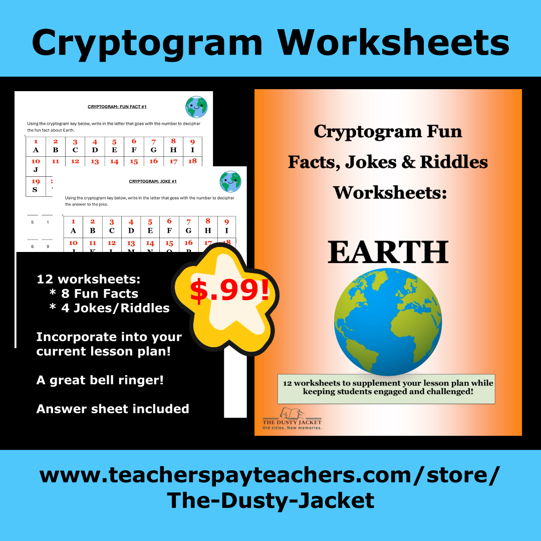 Cryptogram Worksheets: Earth – The Dusty Jacket