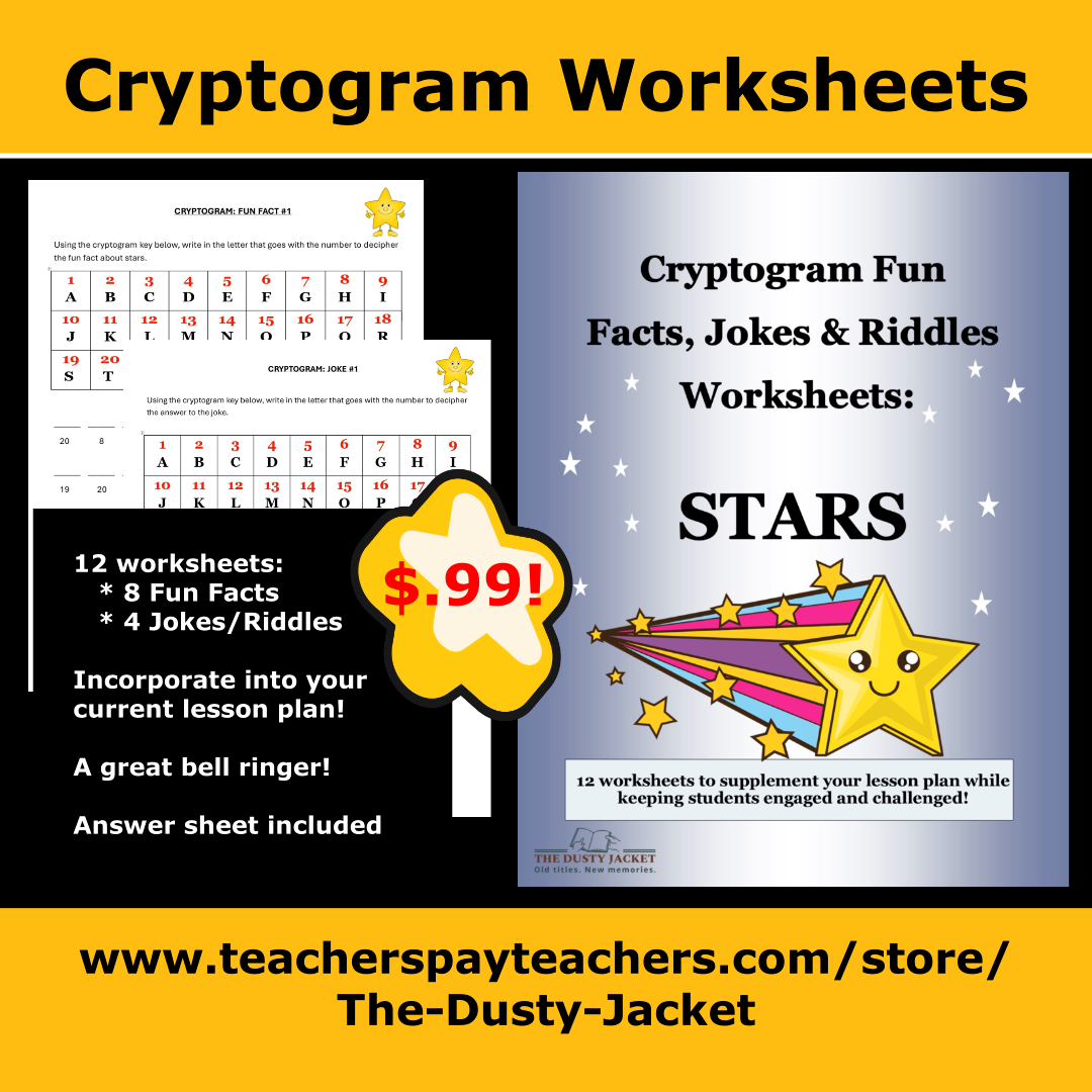 Cryptogram Worksheets: Stars – The Dusty Jacket